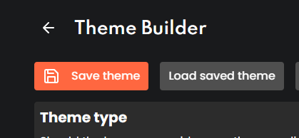Save the custom theme if you like it!